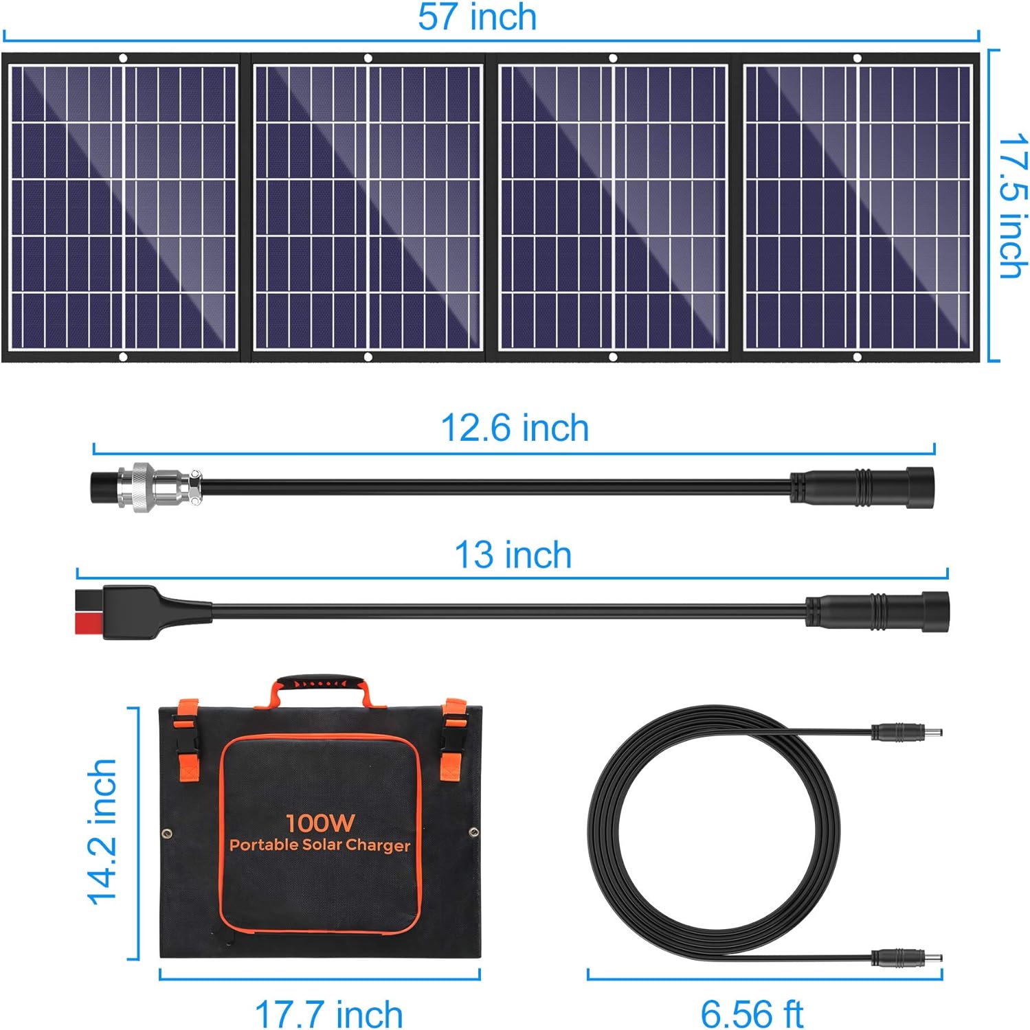 100W Portable Solar Panel Kit By POWOXI - Solar Power Essentials